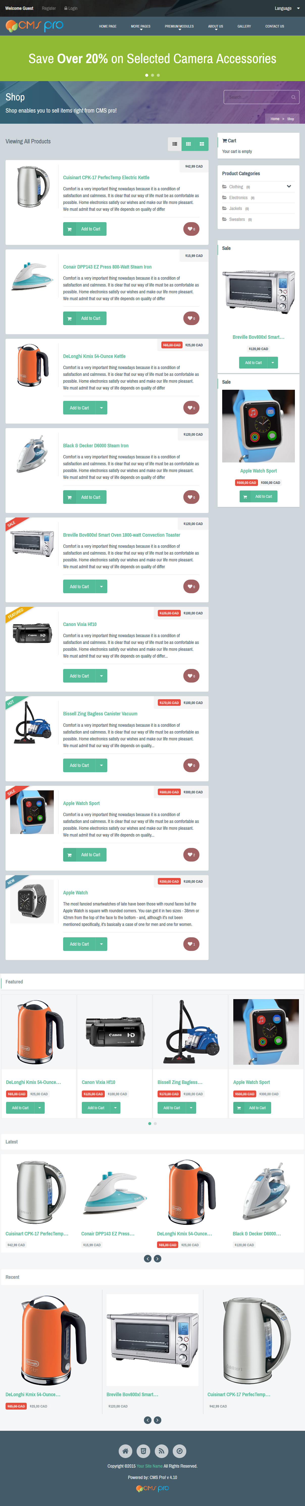 Shop Module for CMS pro by gewa13 | CodeCanyon